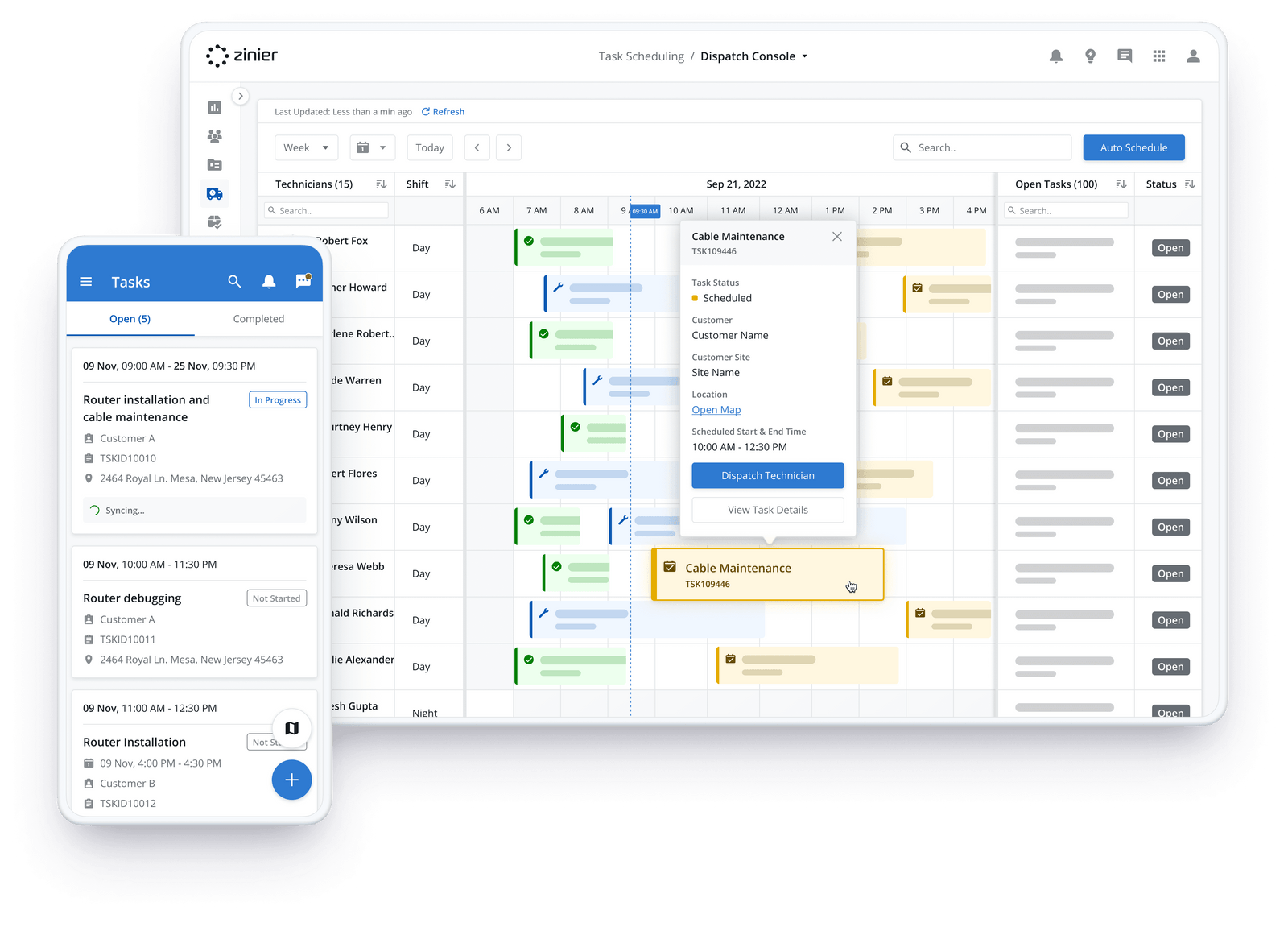 Field Service Scheduling & Dispatch Software | Zinier